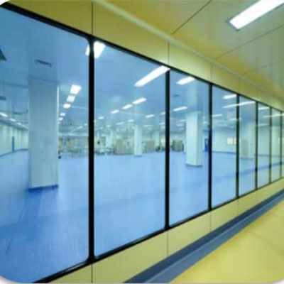 Double-layer tempered glass cleanroom window - Acstex