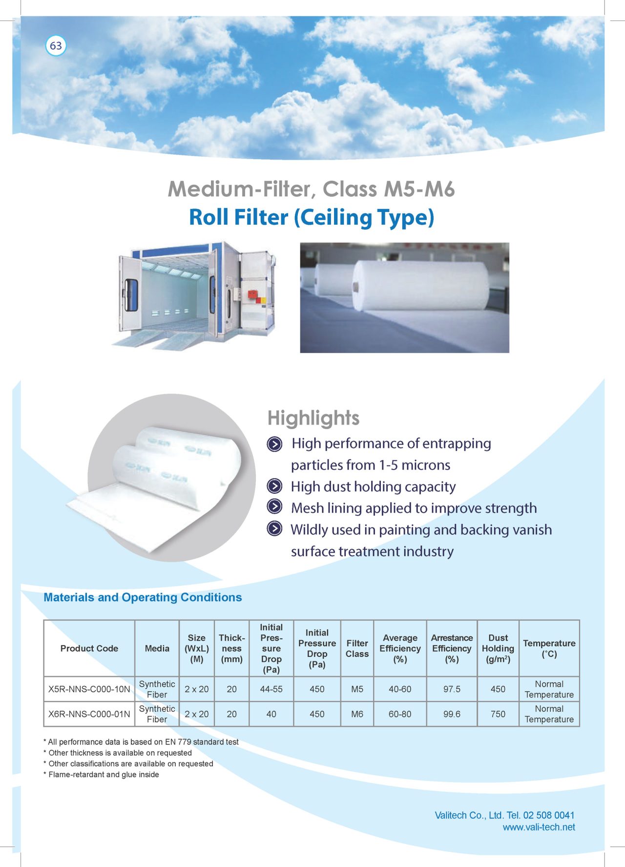 Roll Filter - ceiling type - Acstex